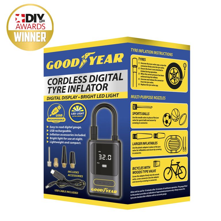 GOODYEAR CORDLESS TYRE INFLATOR - Avron Direct