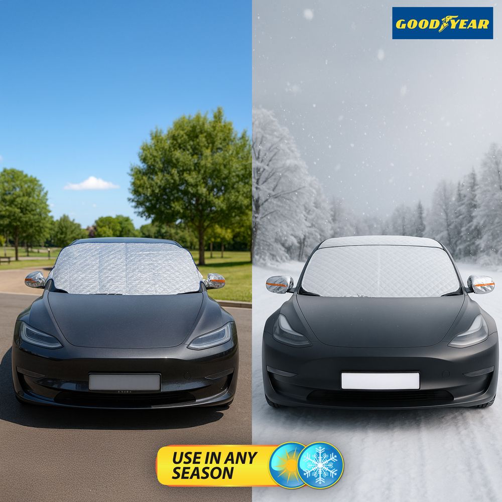 GOODYEAR QUILTED WINDSCREEN COVER WITH MAGNET - Avron Direct
