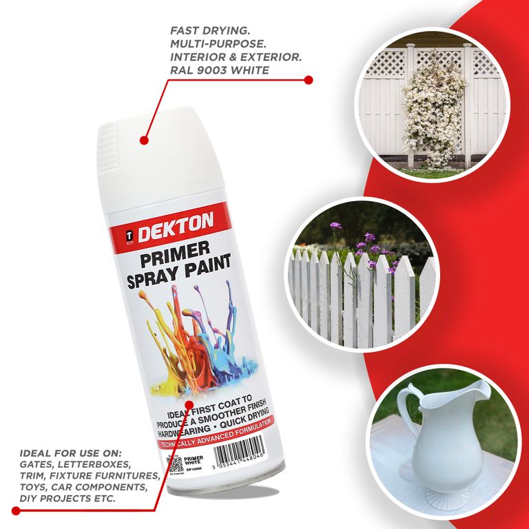 DEKTON PRIMER SPRAY PAINT WHITE - Avron Direct