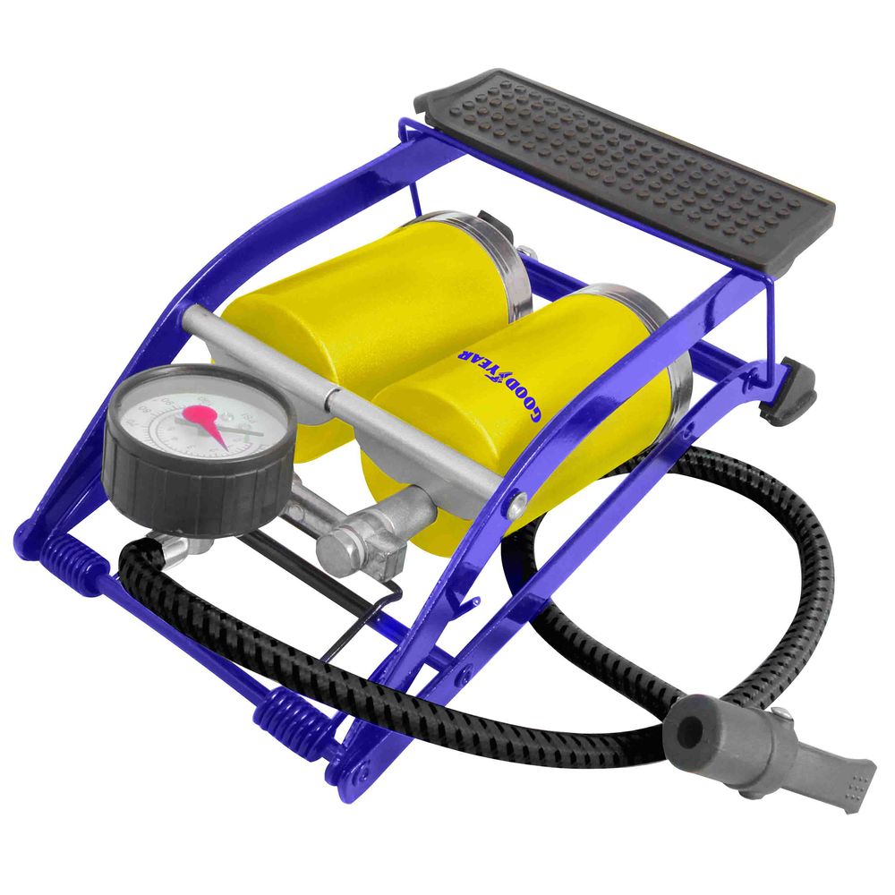 GOODYEAR HEAVY DUTY DOUBLE BARREL FOOT PUMP - Avron Direct