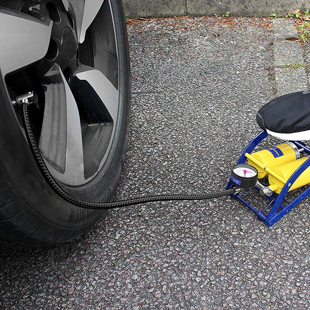 GOODYEAR HEAVY DUTY DOUBLE BARREL FOOT PUMP - Avron Direct