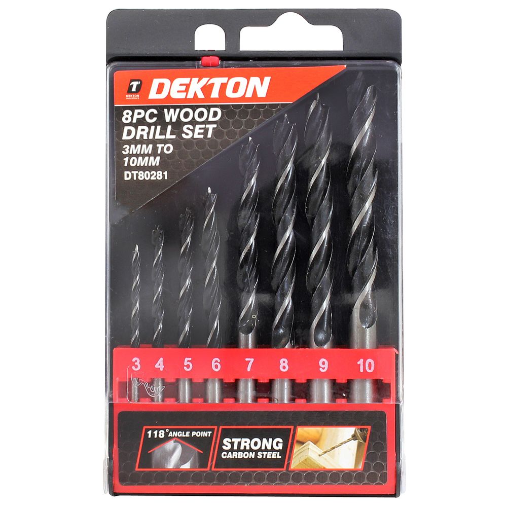 DEKTON 8PC WOOD DRILL SET 3-4-5-6-7-8-9-10mm - Avron Direct